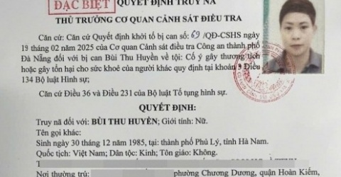 Truy nã đặc biệt Bùi Thu Huyền